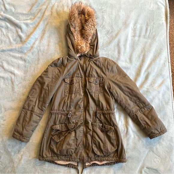 Royalty For Me | Jackets & Coats | Royalty For Me Olive Sherpa Lined ...